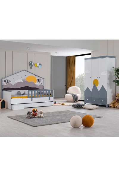 Setay Montessori, Star Montessori Çocuk Odası Takımı, Dolap, Yavrulu Yatak