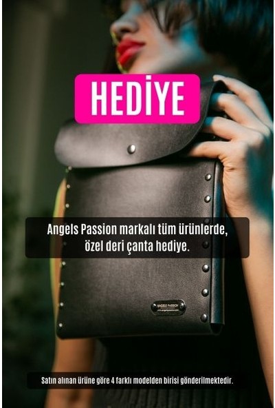 Angels Passion Deri Jartiyer Siyah Harness Takım Angels Passion Deri Jartiyer Siyah Harness Takım