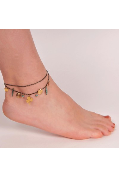 Hayalevi Consept Kelebek ve Yonca Figürlü Otantik Halhal