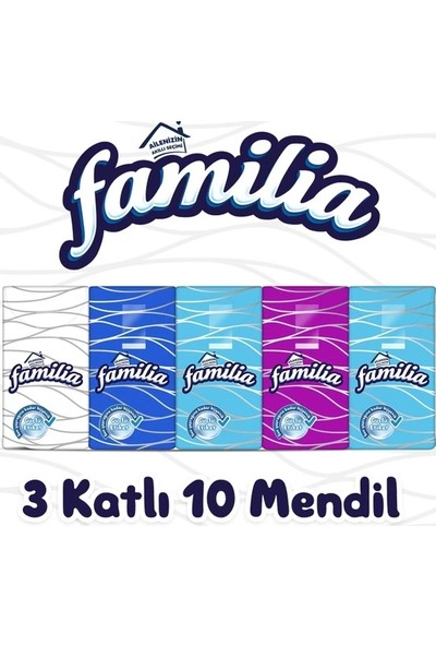 Familia Mendil 3 Katli 10 Paket x 5 Adet = 50 Paket Çep Mendili Ultra Yumuşak Mendil Familia Mendil 3 Katli 10 Paket x 5 Adet = 50 Paket Çep Mendili Ultra Yumuşak Mendil