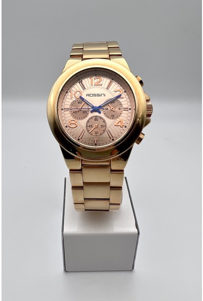 Rossini Rose Renk Çelik Kordon Rose Kadran Şık Unisex Kol Saati