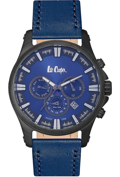 Lacivert Deri Kordonlu Şık Erkek Kol Saati LC06444.099
