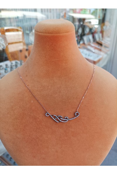 Firuze Gümüş Örmeli Gümüş Kolye Firuze Gümüş Örmeli Gümüş Kolye