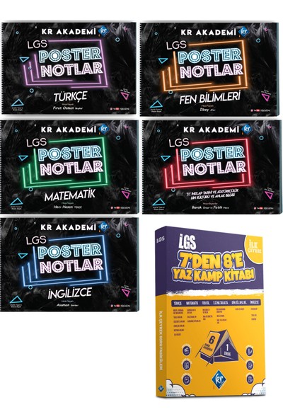2022 LGS Video Anlatımlı Poster Notlar ve 7 Den 8 E Hazırlık Yaz Kamp Kitabı 13 Parça Set Kr Akademi 2022 LGS Video Anlatımlı Poster Notlar ve 7 Den 8 E Hazırlık Yaz Kamp Kitabı 13 Parça Set Kr Akademi
