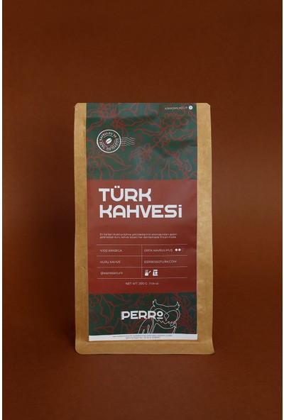 Perro Taze Çekilmiş Türk Kahvesi Orta Kavrulmuş 200 gr