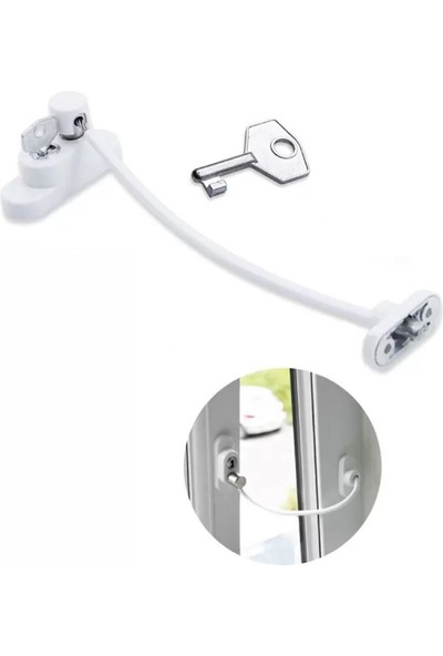 Notwendige Pvc Kapı Pencere 5'li Çocuk Emniyet Kilidi Halatlı Anahtarlı Notwendige Pvc Kapı Pencere 5'li Çocuk Emniyet Kilidi Halatlı Anahtarlı