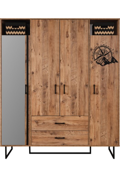 Doressa Sven 4 Kapılı Gardırop