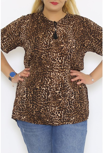 İsunstore Desenli Bluz Leopar - 9460.107.