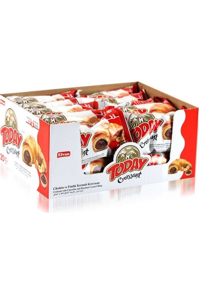 Elvan Today Kruvasan Çikolatalı 40 gr x 20 Adet (1 Kutu) Elvan Today Kruvasan Çikolatalı 40 gr x 20 Adet (1 Kutu)