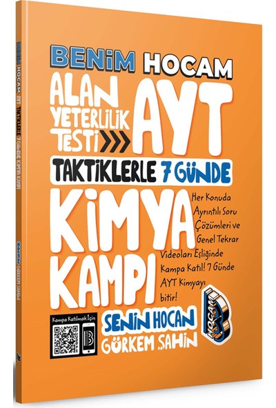 Benim Hocam 2022 AYT Taktiklerle 7 Günde Kimya Kampı Benim Hocam 2022 AYT Taktiklerle 7 Günde Kimya Kampı