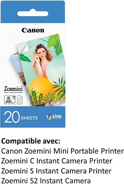 Canon Zoemini Zink Fotoğraf Kağıdı (20 Yaprak) Canon Zoemini Zink Fotoğraf Kağıdı (20 Yaprak)