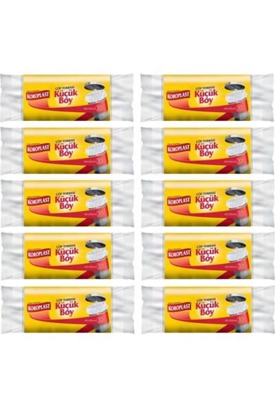 Koroplast Güçlü Küçük Boy 30LU Çöp Torbası x 10 Paket Koroplast Güçlü Küçük Boy 30LU Çöp Torbası x 10 Paket