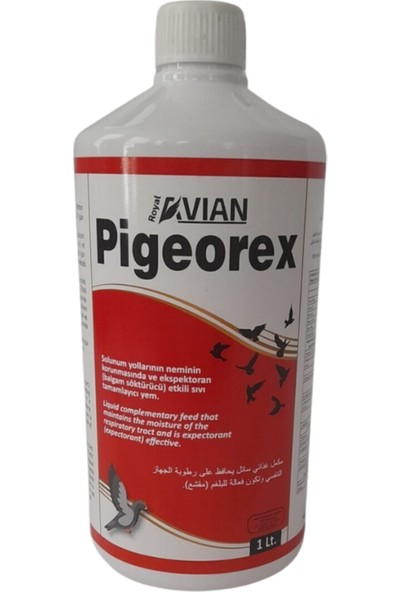 Royal Ilaç Pigeorex 1 Lt. Güvercin ve Kafes Kuşlarında Hırıltı ve Nefes Açıcı Tamamlayıcı Yem