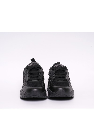 Enes Kadın Spor Ayakkabi - Siyah Siyah Leopar