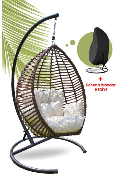 Veendo Dalyan Rattan Damla Salıncak - Bahçe Balkon Salıncağı - Branda Hediyeli Veendo Dalyan Rattan Damla Salıncak - Bahçe Balkon Salıncağı - Branda Hediyeli