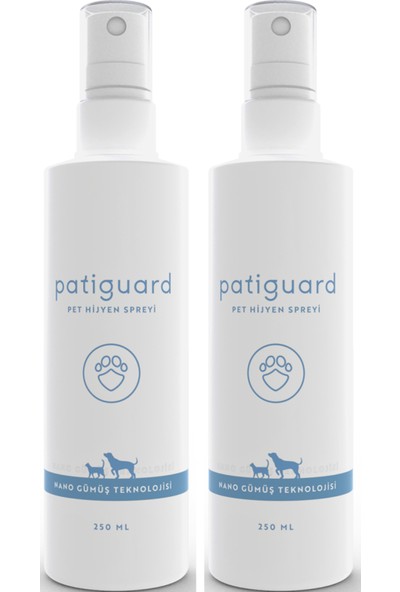 Patiguard Nano Gümüş Pet Hijyen Spreyi 2x 250ML Patiguard Nano Gümüş Pet Hijyen Spreyi 2x 250ML