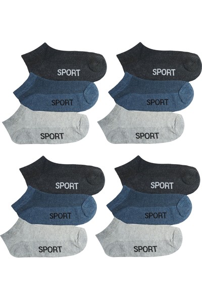 Lara Çorap 12'li 3 Renk Sport Erkek Patik Çorap (40-46) Lara Çorap 12'li 3 Renk Sport Erkek Patik Çorap (40-46)