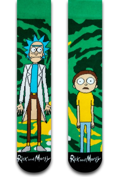 De&Ba SocksWear Rıck And Morty Desenlı Soket Çorap
