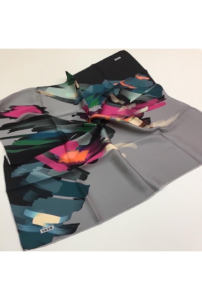 Aker Saf Ipek Eşarp