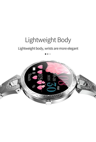 Extreme Akıllı Kadın Kol Saati Su Geçirmez Smart Gümüş