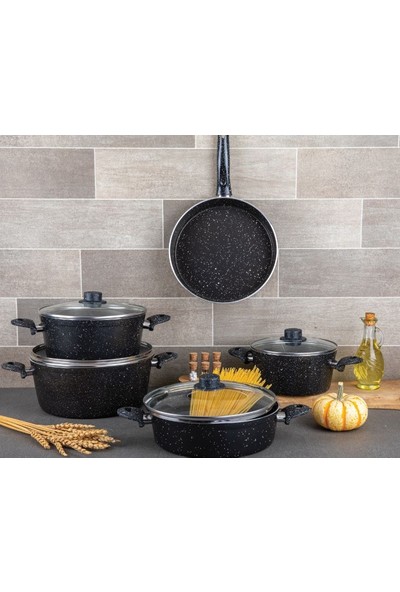 Marlon 7 Parça Granit Tencere Seti