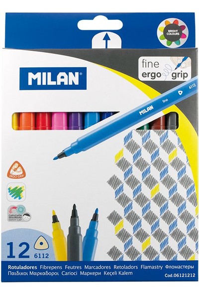 Mılan 06121212 Üçgen Gövde 12 Li Keçeli Kalem