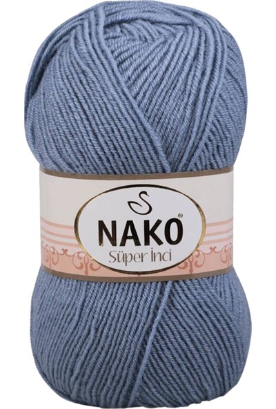 Nako Süper Inci El Örgü Ipi 100 gr Kot Mavi 1986