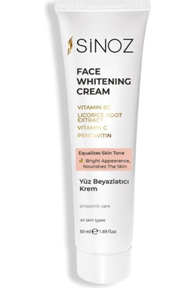 Sinoz Yüz Beyazlatıcı Krem 50 ml
