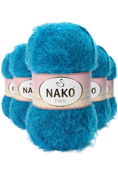 Nako 5 Adet Paris El Örgü Ipi Yünü Koyu Petrol 10328