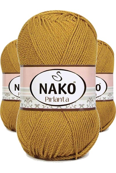 Nako 3 Adet Pırlanta Amigurumi El Örgü Ipi Yünü Altın 6706 Nako 3 Adet Pırlanta Amigurumi El Örgü Ipi Yünü Altın 6706