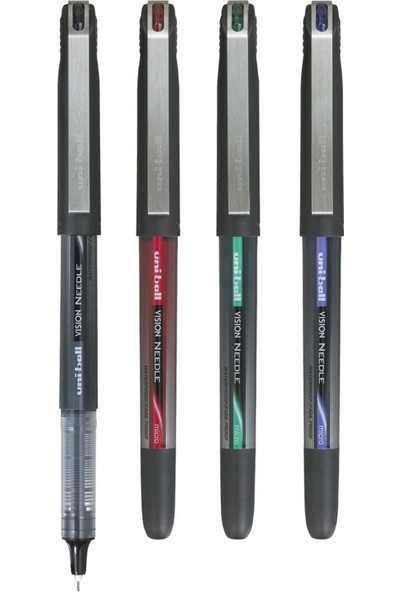 Uni-Ball Vision Needle Micro 0.5 mm Iğne Uçlu Roller Kalem UB-185 4 Renk Set Uni-Ball Vision Needle Micro 0.5 mm Iğne Uçlu Roller Kalem UB-185 4 Renk Set