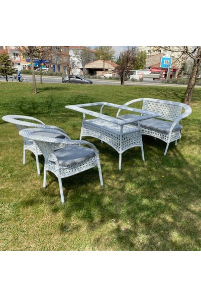 Divona Home Eti Rattan Bahçe Çay Seti