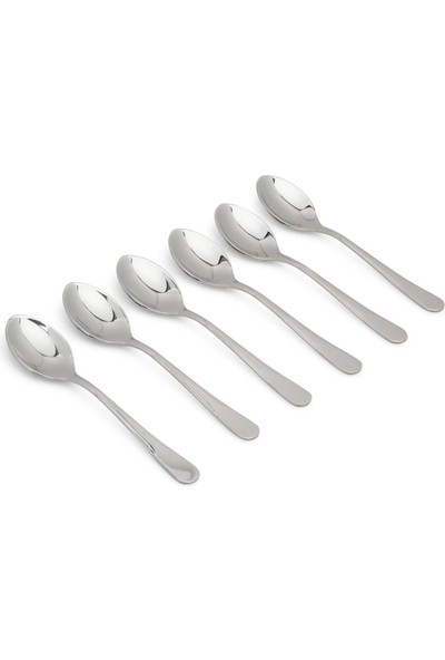 Righton 2,5 ml Kalınlık Çay Kaşığı 6'lı Paslanmaz Metal