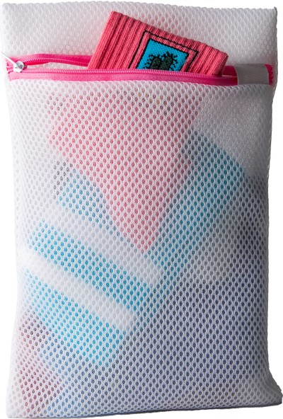 1 Adet Fermuarlı Dayanıklı Çorap Yıkama Filesi 27X18 cm