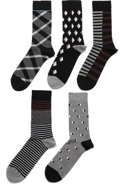 Mıx Desen 5 Lı Skt-M 2fx Erkek Soket Çorap
