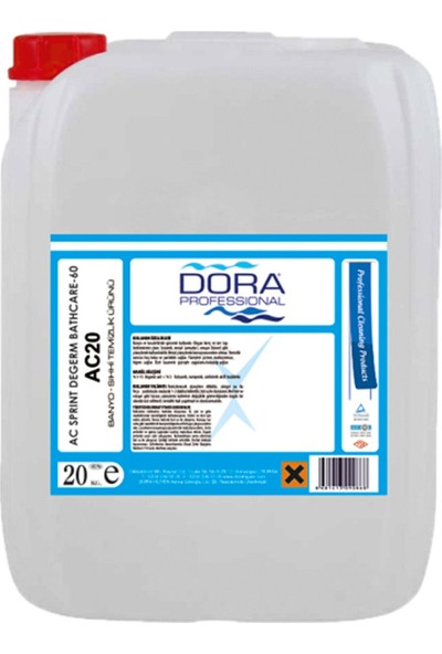 Dora Ac Sprint Degerm Bath-60 20 kg (16 Lt) Banyo Sıhhi Temizlik Ürünü