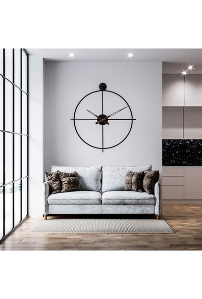 Modern Dekoratif Ispanyol Tarzı Fa-Fe Madrid Duvar Saati Siyah 60 cm