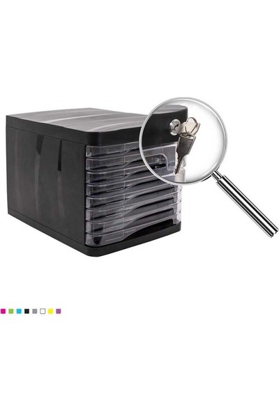 Ark 5558 Çekmeceli Evrak Rafı 8'li Kilitli Ark 5558 Çekmeceli Evrak Rafı 8'li Kilitli