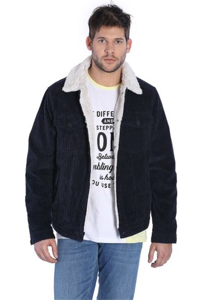 Whitney Erkek Kadife Içi ve Yakası Kürklü Lacivert Ceket Whitney Erkek Kadife Içi ve Yakası Kürklü Lacivert Ceket