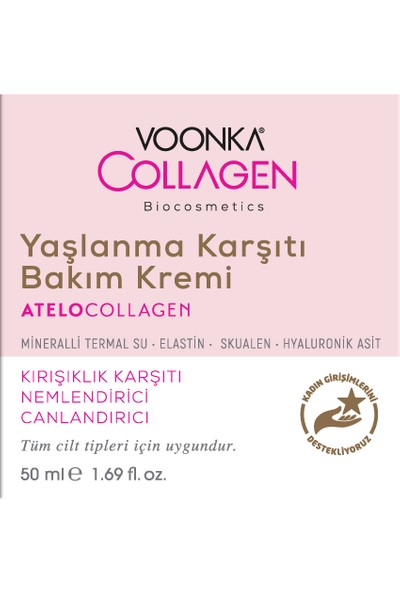 Voonka Biocosmetics Yaşlanma Karşıtı Bakım Kremi 50 ml