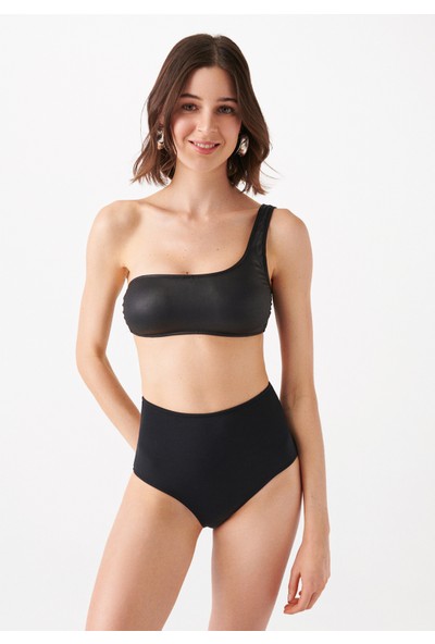 Mavi Siyah Bikini Üstü