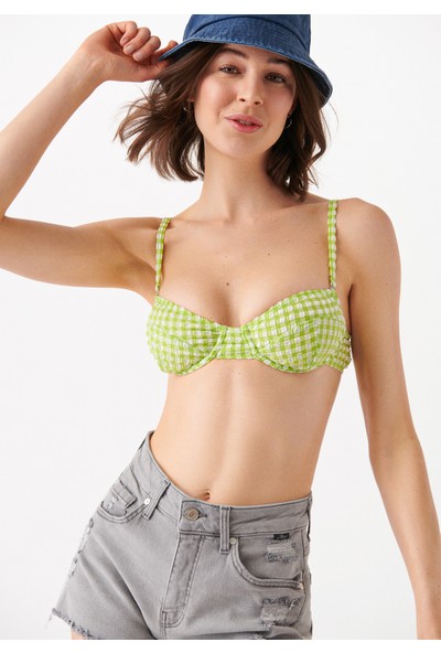 Mavi Yeşil Bikini Üstü