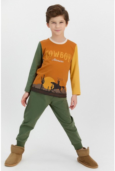 Roly Poly 2520 Cowboy American Havuç Erkek Çocuk Pijama Takımı Roly Poly 2520 Cowboy American Havuç Erkek Çocuk Pijama Takımı