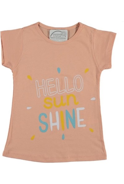 Deren Kids Hello Baskılı Kız Bebek T-Shirt