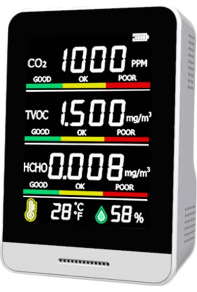 KKmoon USB Şarj Edilebilir Hava Kalitesi Test Cihazı Co2 (Yurt Dışından) KKmoon USB Şarj Edilebilir Hava Kalitesi Test Cihazı Co2 (Yurt Dışından)