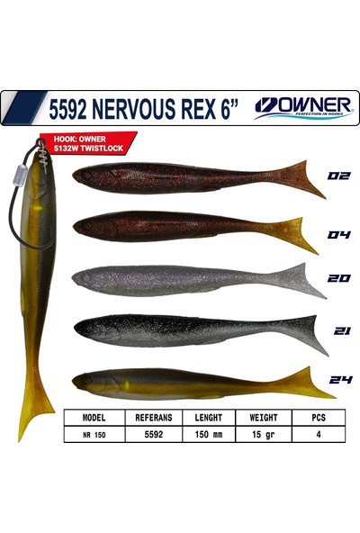 Owner 5592 Nervous Rex 150MM