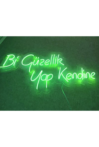 Bi Güzellik Yap Kendine Neon Yazı Neon Tabela Dekoratif AYDINLATMA(60X30CM) Bi Güzellik Yap Kendine Neon Yazı Neon Tabela Dekoratif AYDINLATMA(60X30CM)