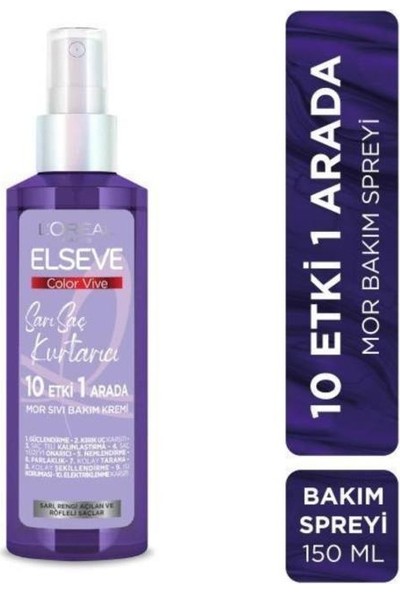 Elseve Turunculaşma Karşıtı Mor Saç Spreyi 150ml Elseve Turunculaşma Karşıtı Mor Saç Spreyi 150ml