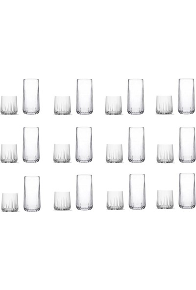 Paşabahçe Nova Su Meşrubat Bardak - 24 Lü Su Meşrubat Bardağı 2 Boy Sade