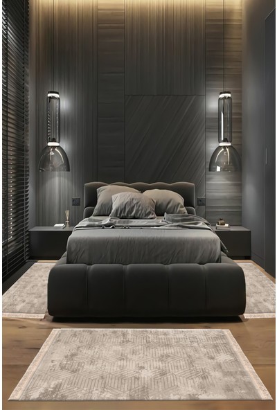 Tulip Dekorasyon Yatak Odası 3'Lü Set Halı 2 Adet 80 x 140 cm 1 Adet 80 x 200 cm